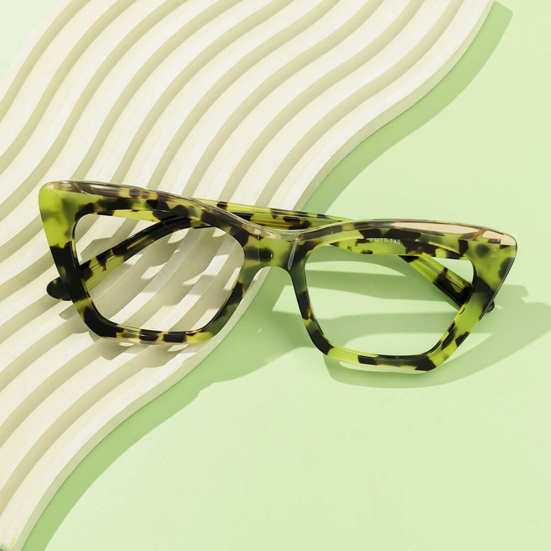 Demid - Cat Eye Green/Tortoise Eyeglasses | Vooglam