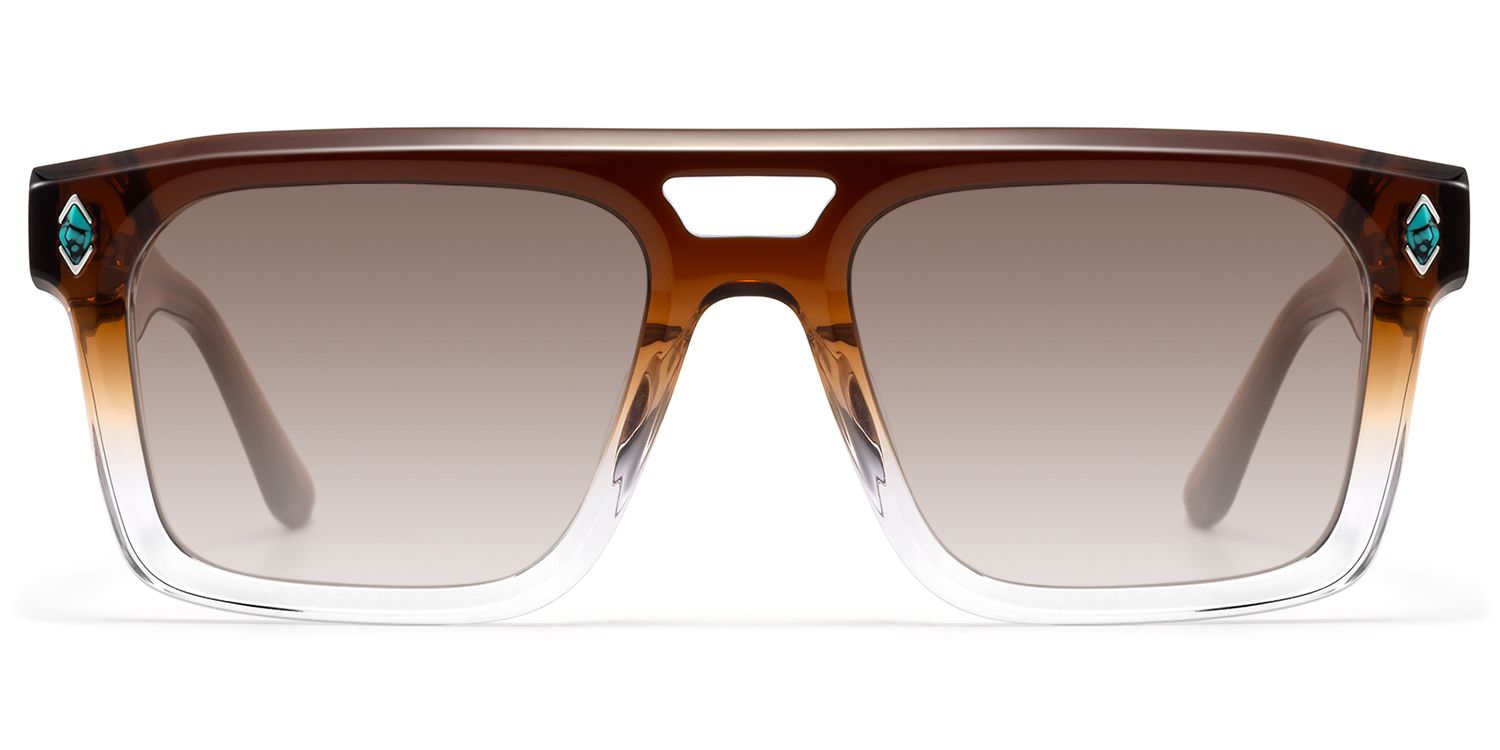 Bastion - Two Tone Double Bridge Glasses | Vooglam