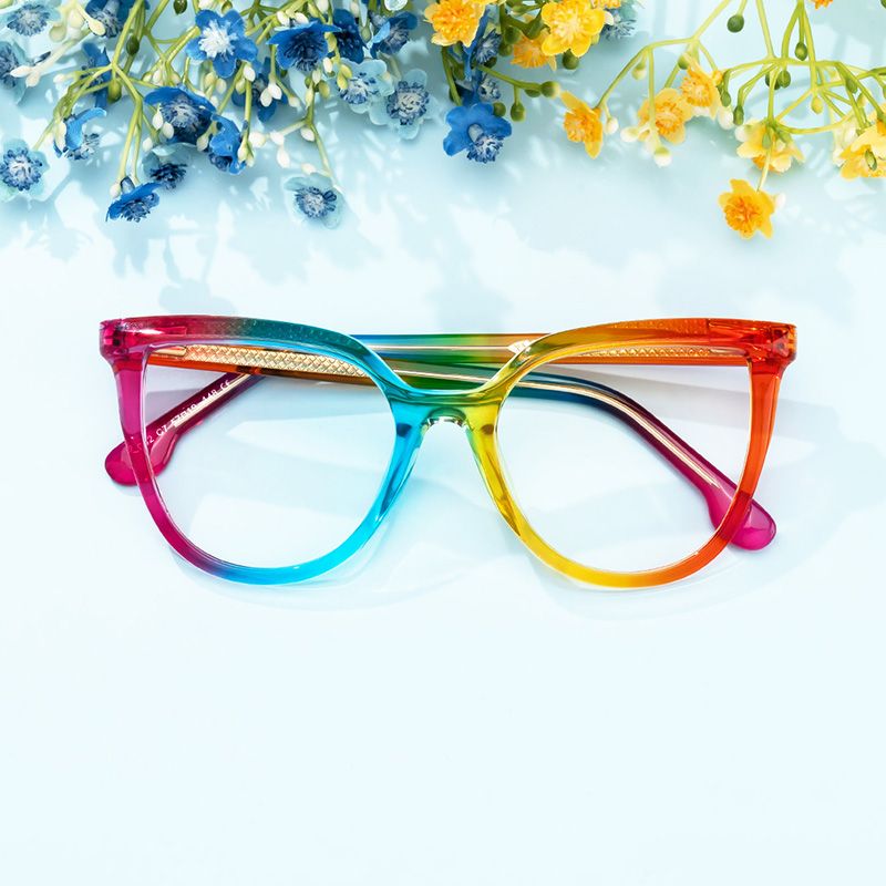 Bianchi - Rectangle Multicolor Eyeglasses | Vooglam