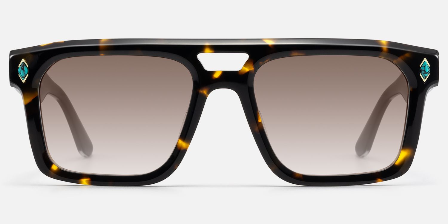 Bastion - Two Tone Double Bridge Glasses | Vooglam