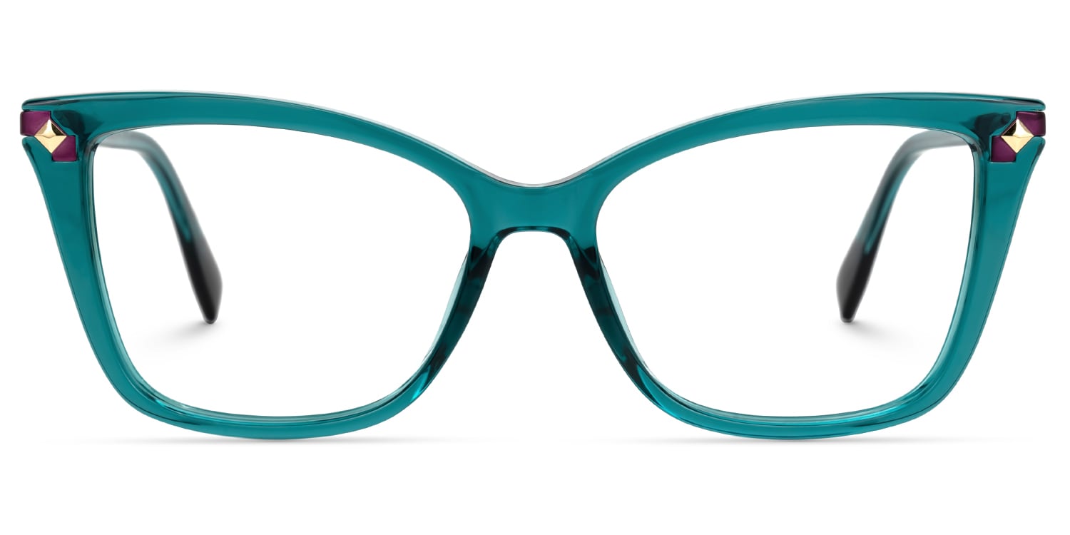 Demitrius - Cat Eye Green Eyeglasses | Vooglam