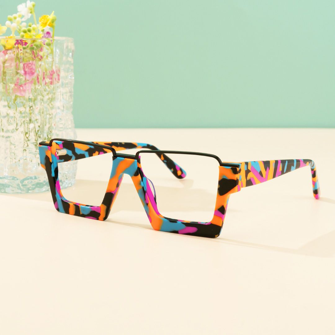 Dardhan - Rectangle Multicolor Eyeglasses | Vooglam