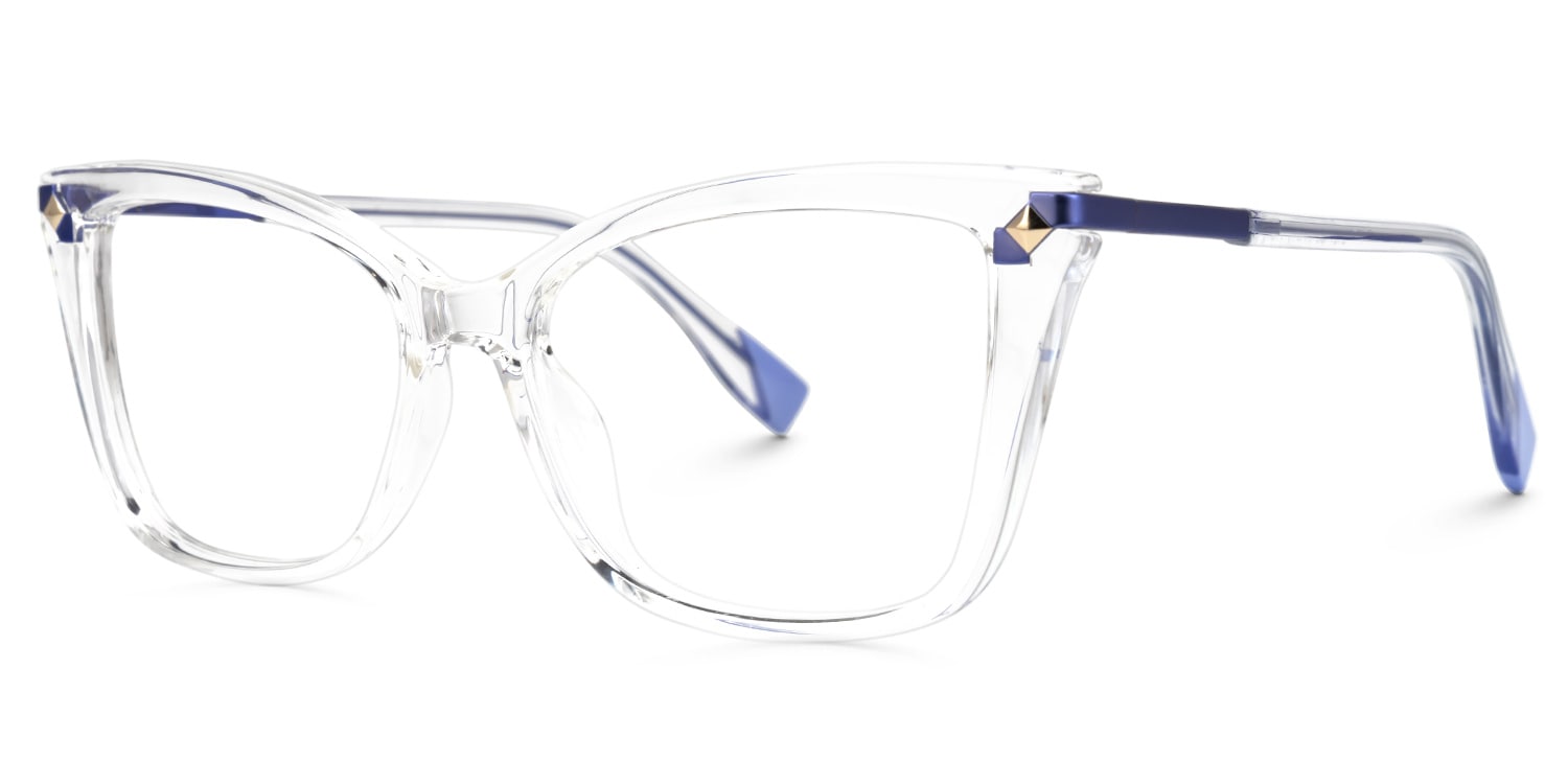 Demitrius - Cat Eye Crystal Eyeglasses | Vooglam