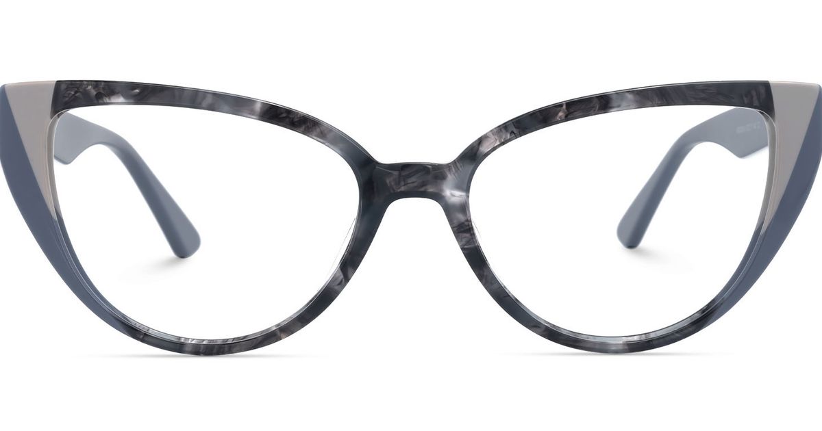 Demarion - Cat Eye Grey Eyeglasses | Vooglam