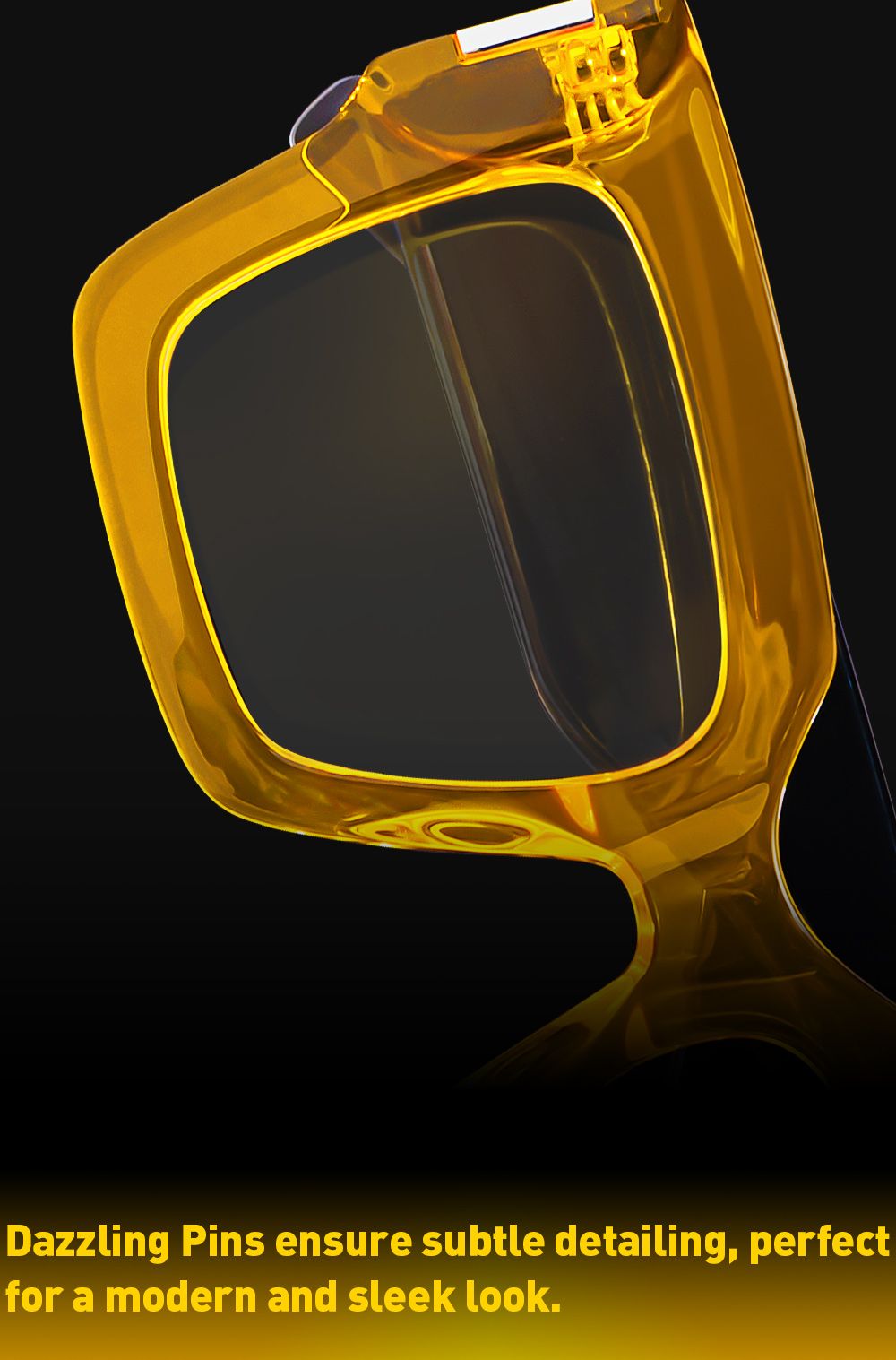 Vaeda - Square Orange Eyeglasses | Vooglam