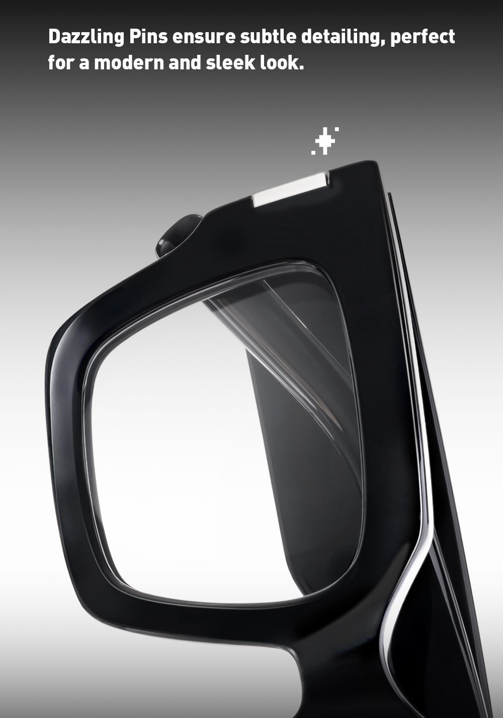 Vaeda - Square Black Eyeglasses | Vooglam