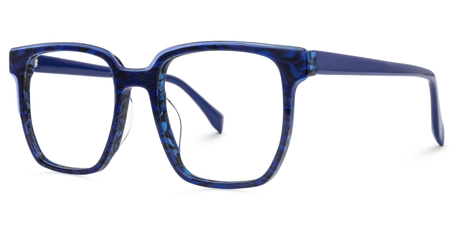 Edvard - Square Blue Eyeglasses | Vooglam