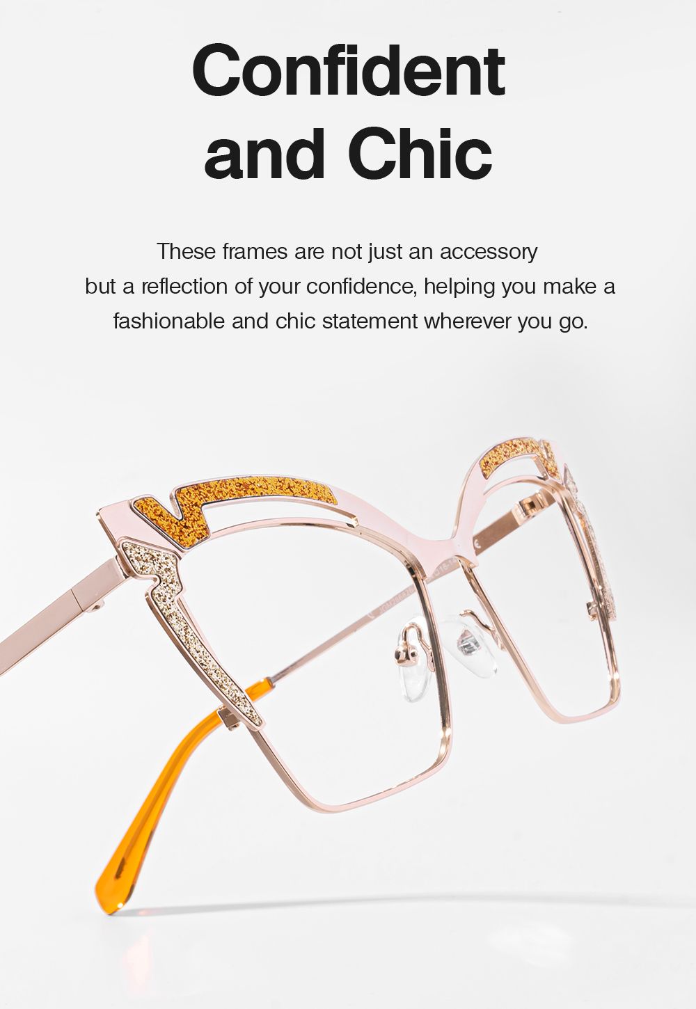 Haizlee - Cat Eye Orange Eyeglasses | Vooglam